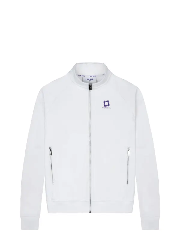 TEAM WANG DESIGN Logo-print Zipped Track Jacket - White