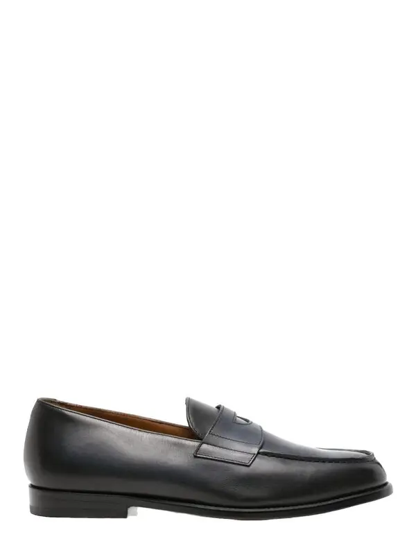 DOUCAL'S Faded Leather Penny Loafers - Blue