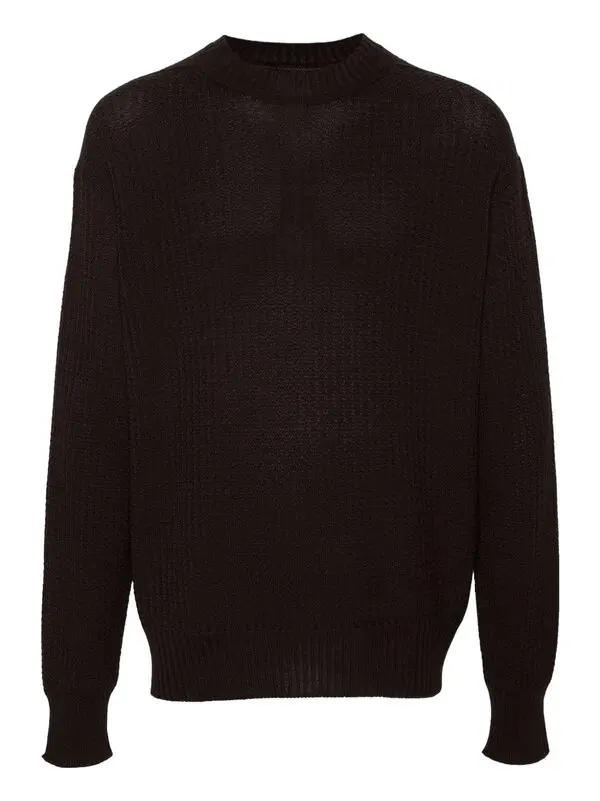 Issey Miyake Crew-neck Jumper - Brown