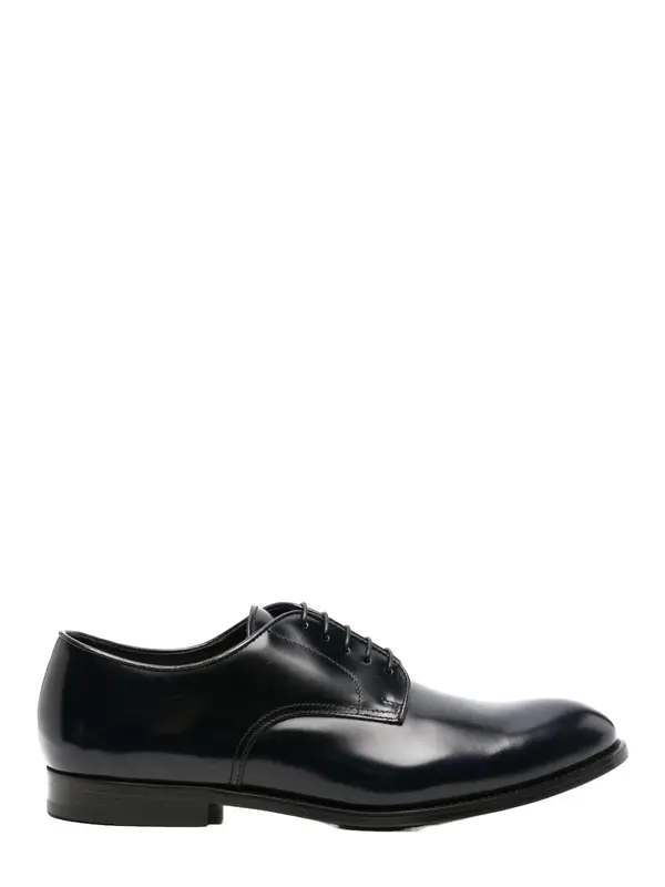 DOUCAL'S Leather Derby Shoes - Black