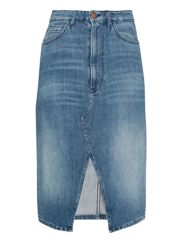 3x1 Elizabella Denim Midi Skirt - Blue