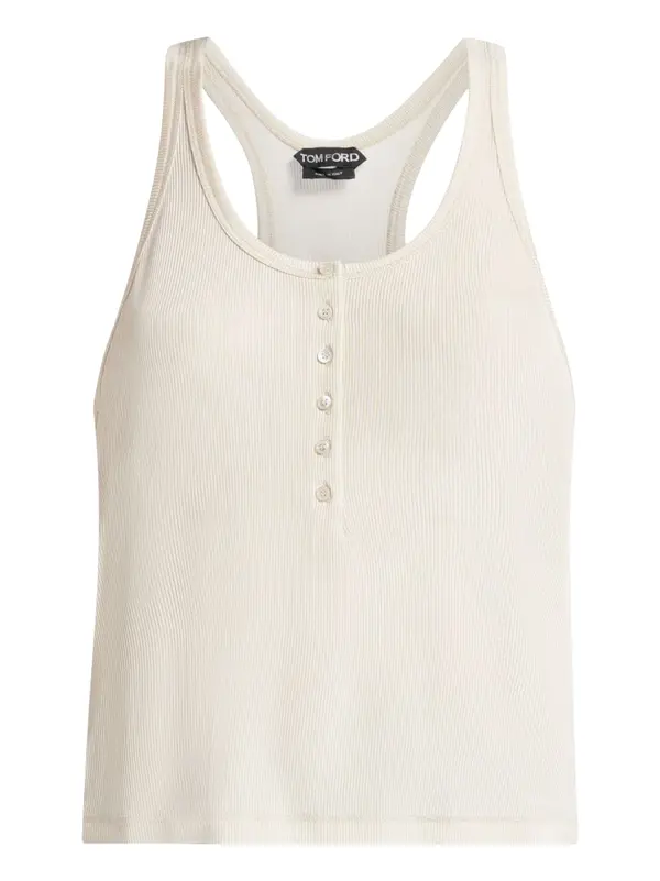 TOM FORD Ribbed Jersey Tank Top - White