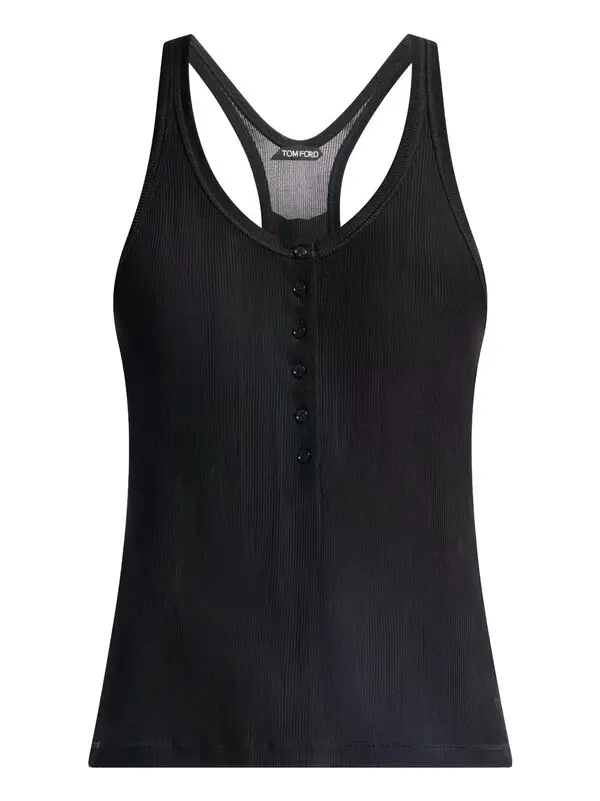 TOM FORD Ribbed Jersey Tank Top - Black