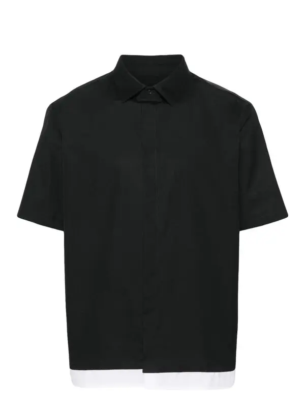 Neil Barrett Loose Double Cotton Shirt - Black