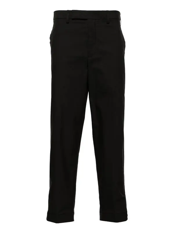 Neil Barrett Tapered-leg Chinos With Adjustable Hem - Black