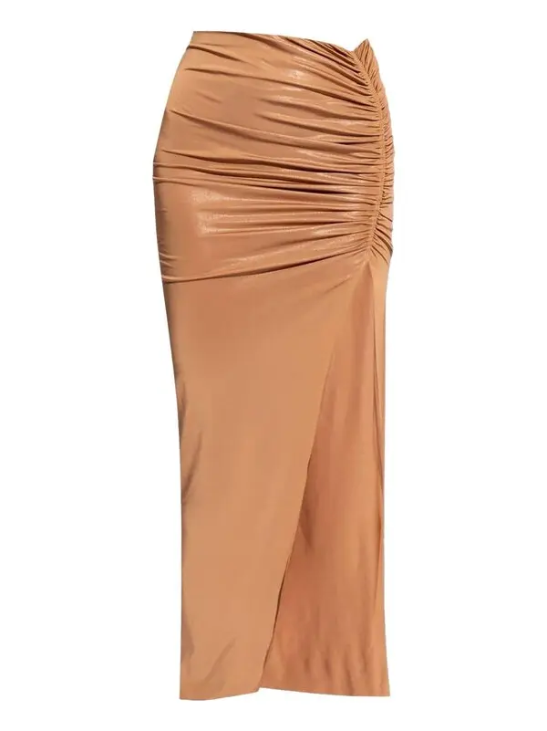 Rick Owens Svita Ruched Maxi Skirt - Brown