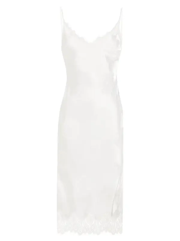 Coperni Cymatics Floral-jacquard Slip Dress - White