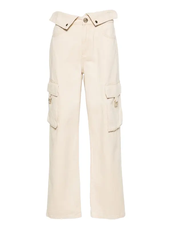 Liu Jo Cotton Cargo Pants - Neutrals