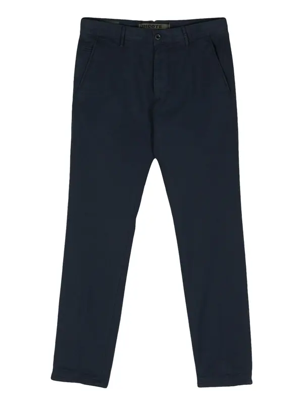 Incotex Cropped Chino Trousers - Blue