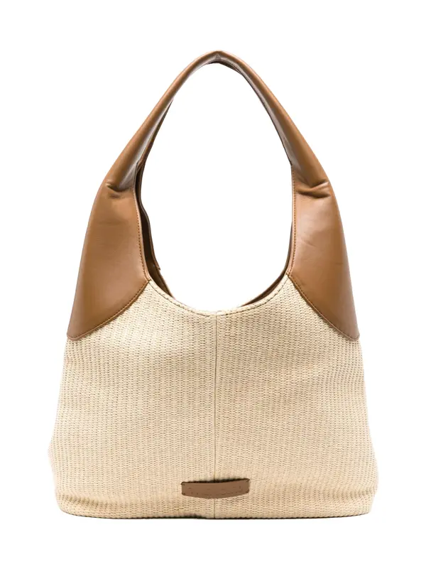 THEMOIRE Ninfa Straw Shoulder Bag - Neutrals