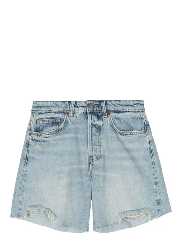 REFORMATION Raye Mid-rise Denim Shorts - Blue