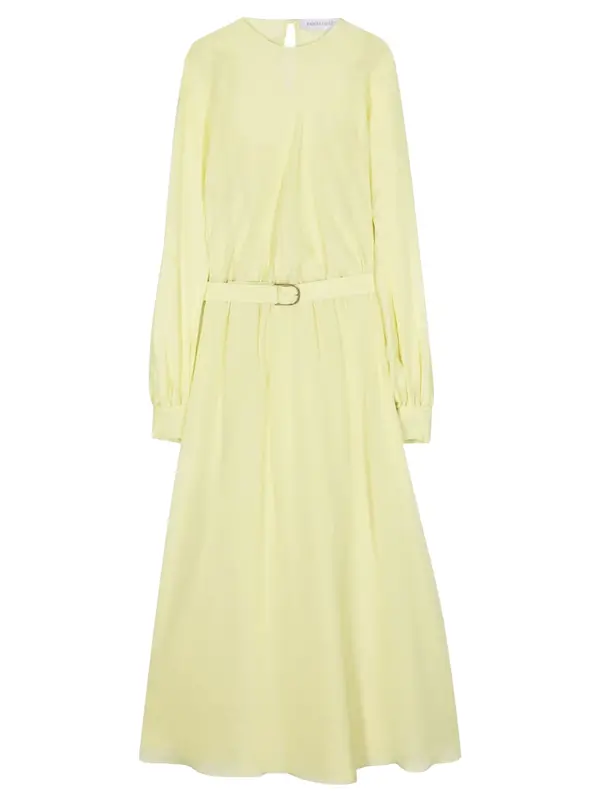 Raquel Diniz Marta Chiffon Midi Dress - Green