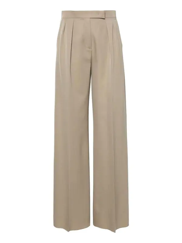 Max Mara Pleated Wide-leg Trousers - Neutrals