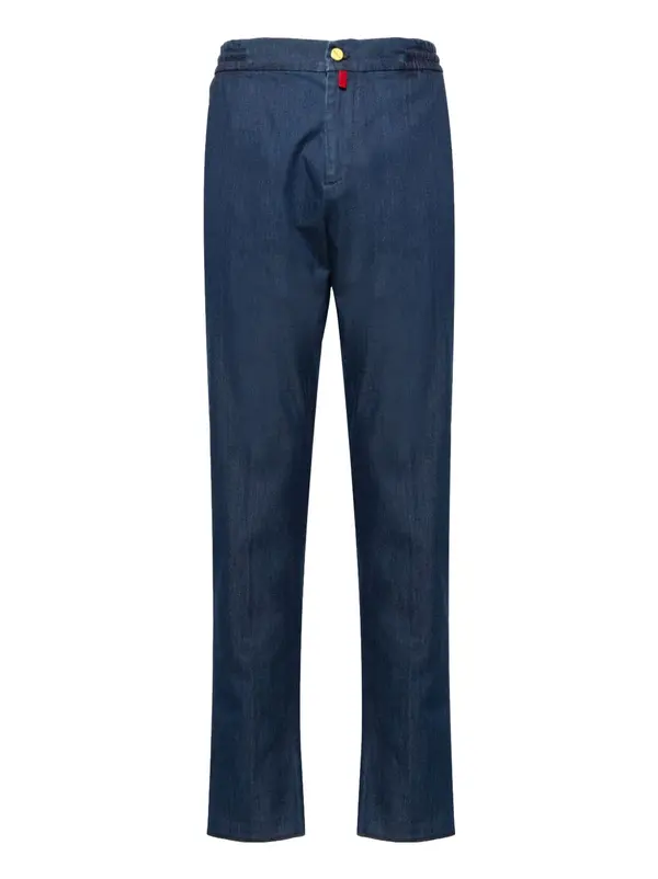 Kiton Elasticated-waist Trousers - Blue