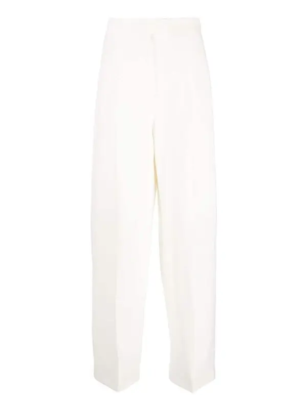 Fendi Straight-leg High-waisted Trousers - White