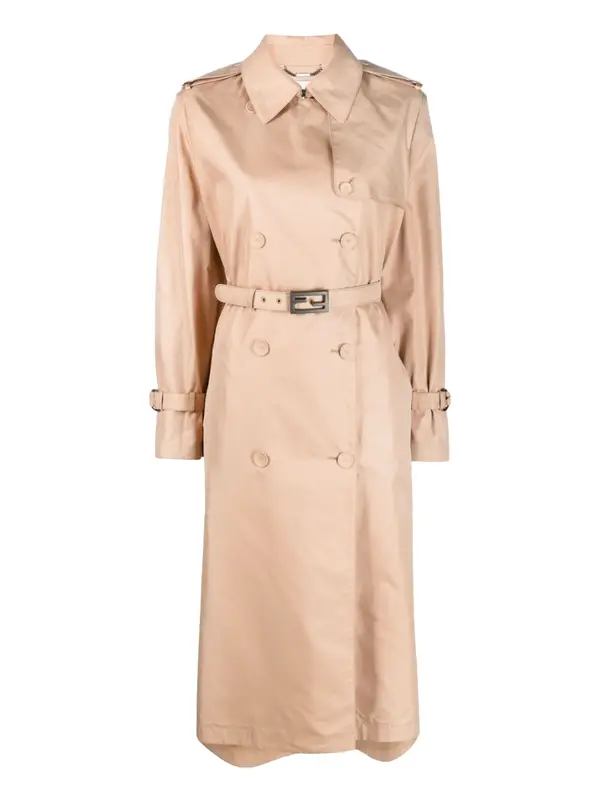Fendi Belted Trench Coat - Neutrals