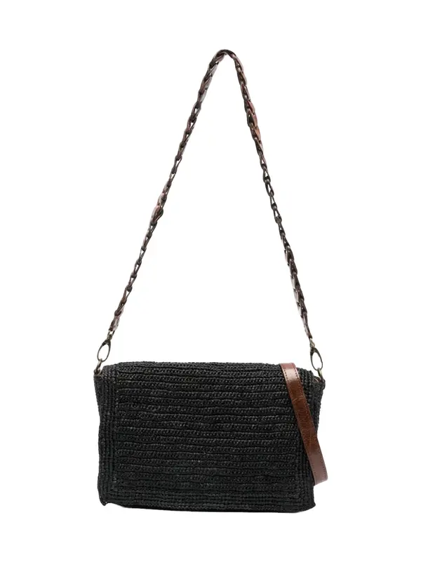 IBELIV Asa Raffia Shoulder Bag - Black