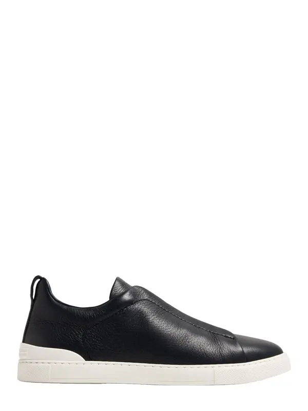 Zegna Triple Stitch Low-top Sneakers - Black