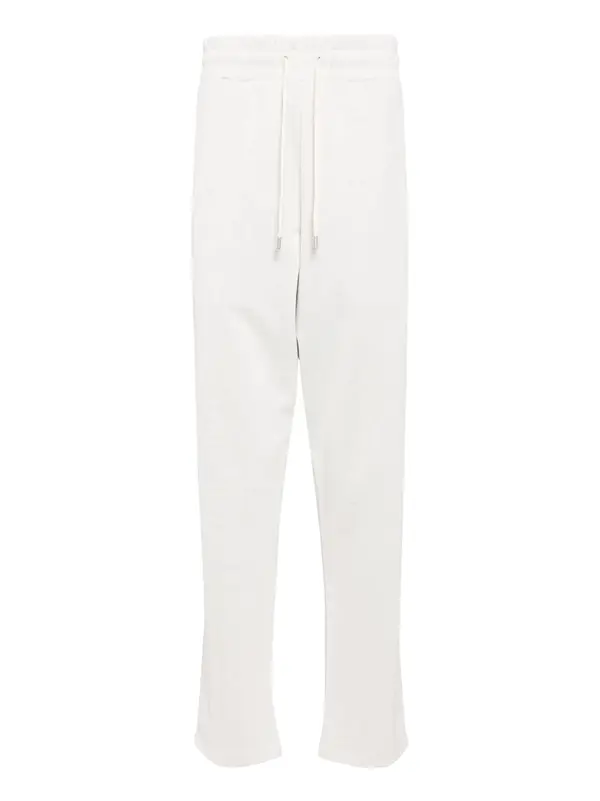 LARDINI Drawstring-waist Straight-leg Trousers - White