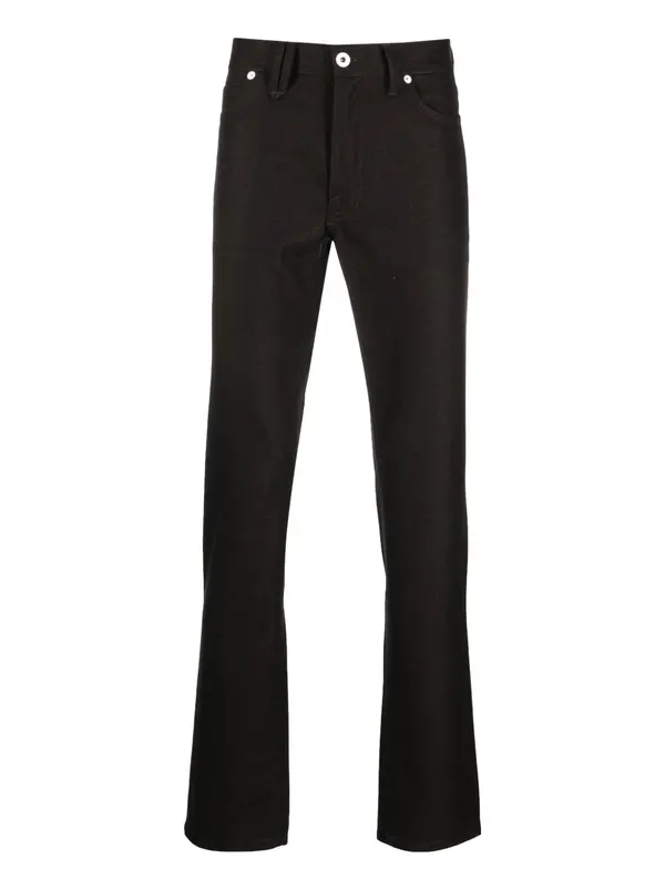 Brioni Low-rise Slim-fit Tapered Trousers - Brown