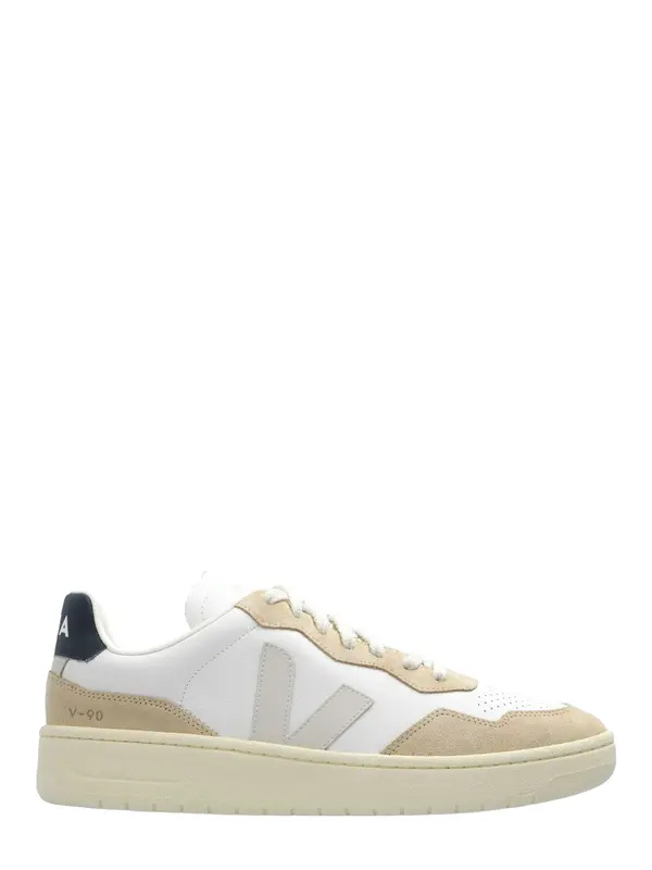 VEJA V-90 Leather Sneakers - White