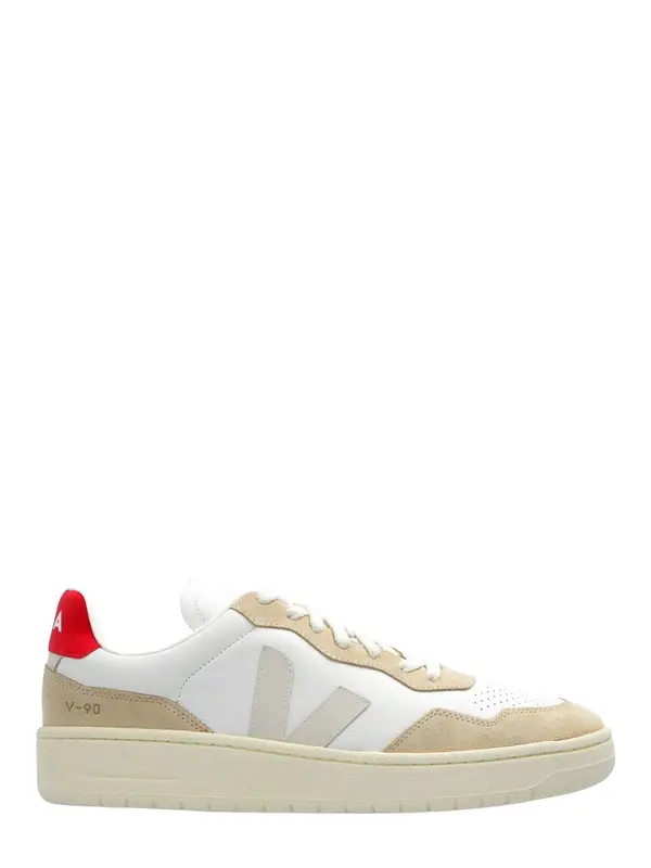 VEJA V-90 Leather Sneakers - White