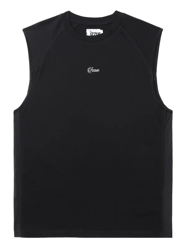 Izzue Logo-print Cotton Vest - Black