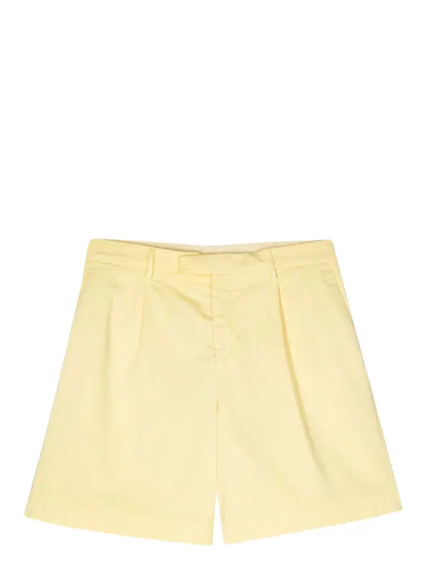 LARDINI Pleat-detailing Bermuda Shorts - Yellow