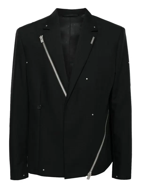 HELIOT EMIL Wool-kid Mohair Blend Tailored Jacket - Black