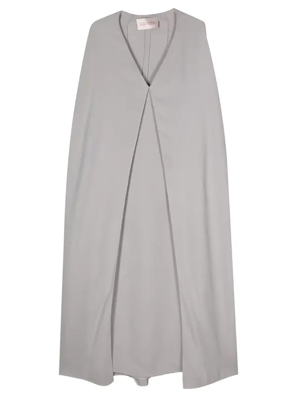 Valentino Garavani Cape-design Maxi Dress - Grey