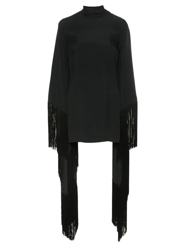 TALLER MARMO Del Mar Fringed Mini Dress - Black