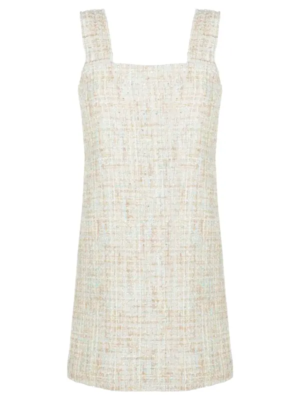 OLYMPIAH Tweed Mini Dress - Green
