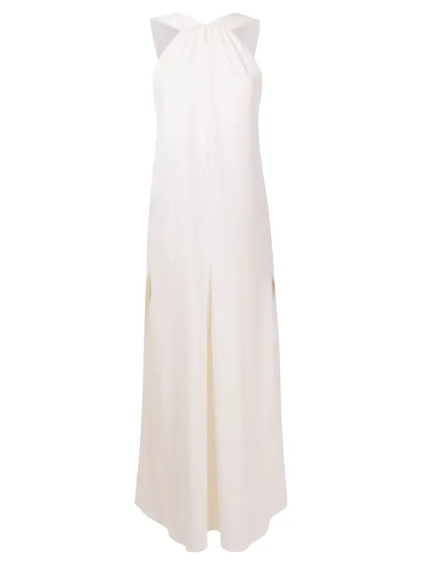 OLYMPIAH Scoop-back Maxi Dress - White