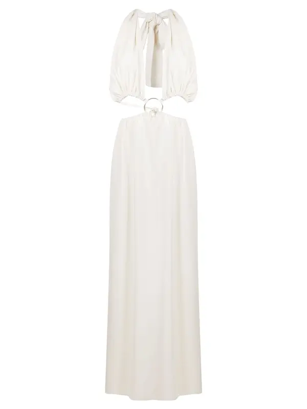 OLYMPIAH Cut-out Maxi Dress - White