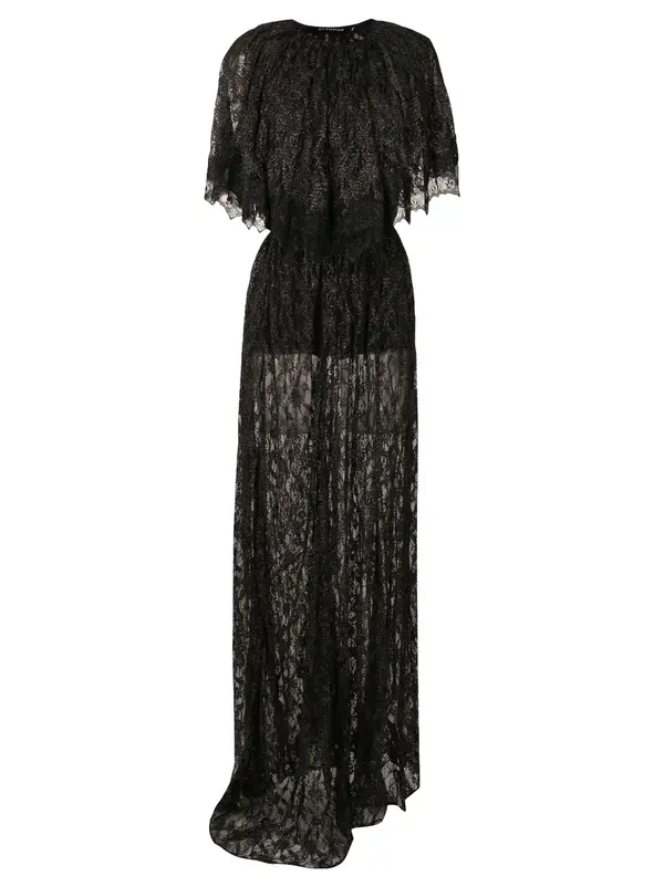 OLYMPIAH Estrela Lace Gown - Black