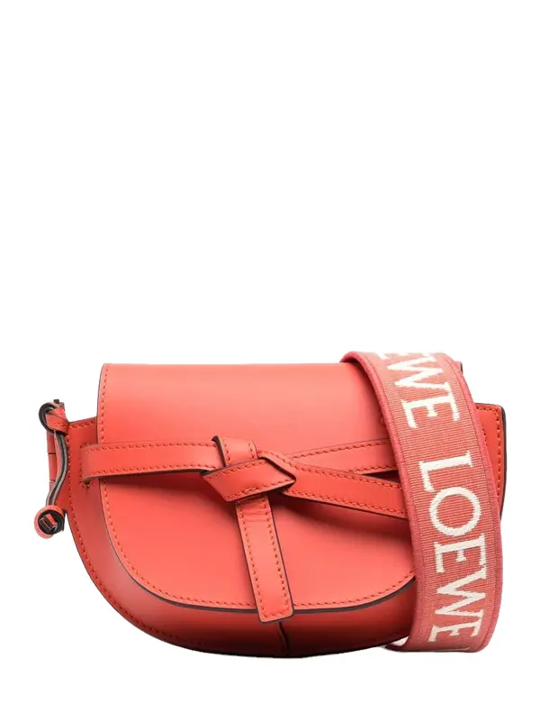 Loewe Mini Gate Dual Leather Crossbody Bag - Orange