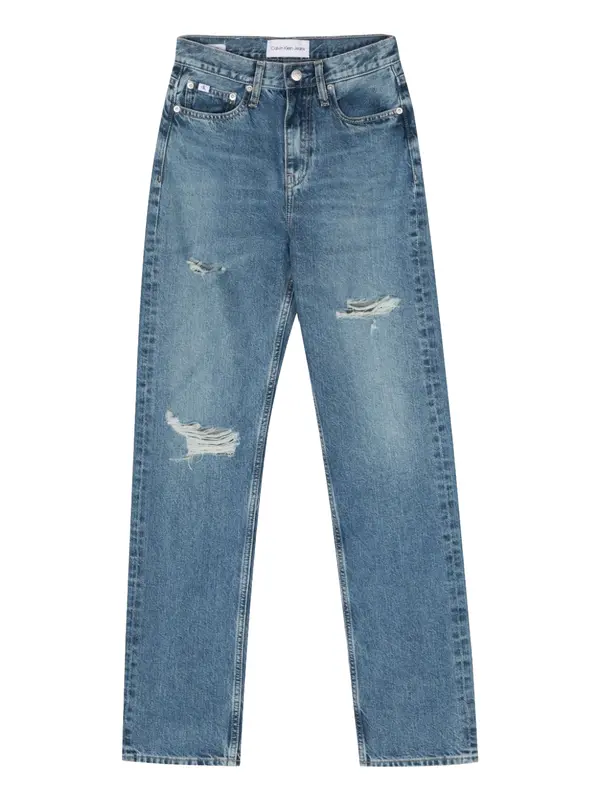 Calvin Klein High-rise Straight Jeans - Blue