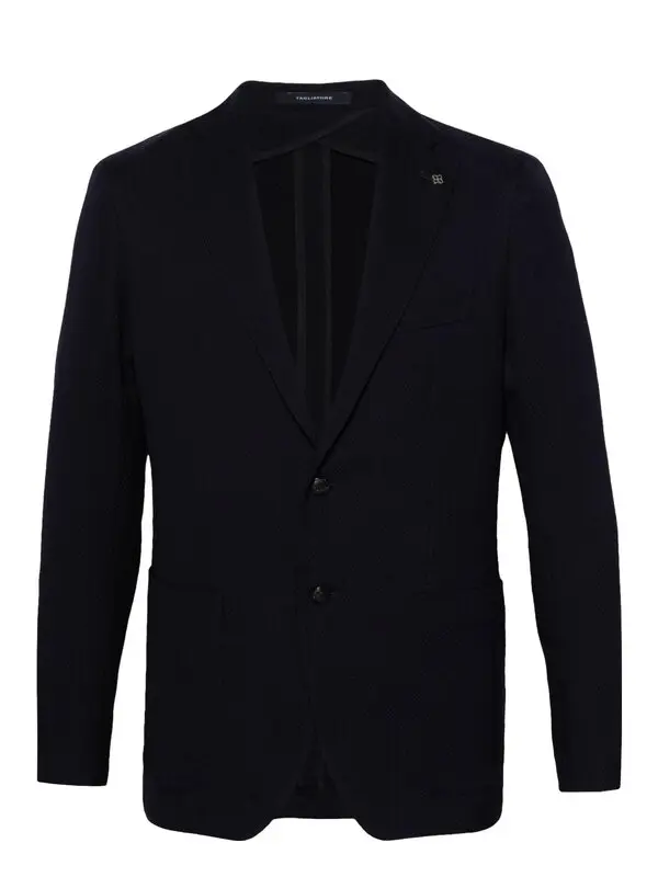 Tagliatore Notched-lapel Single-breasted Blazer - Blue