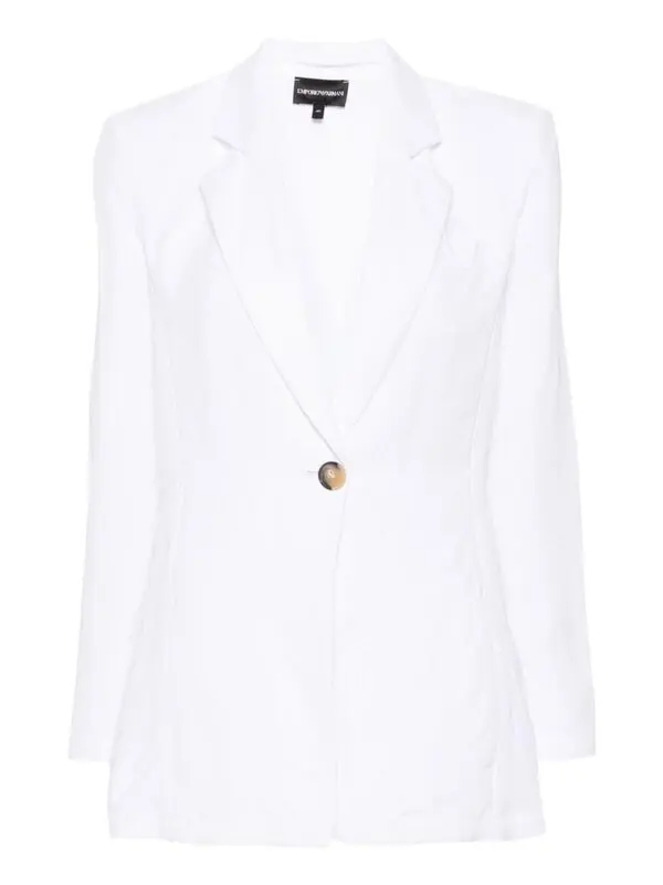 Emporio Armani Single-breasted Blazer - White