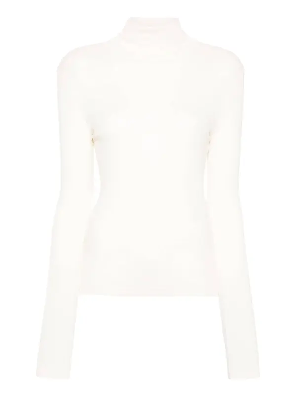 Helmut Lang Roll-neck T-shirt - Neutrals