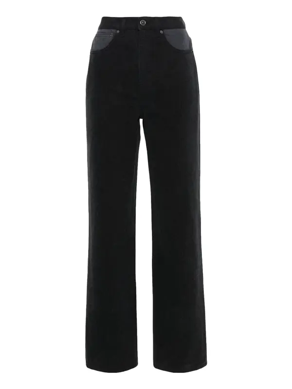 ROTATE BY BIRGER CHRISTENSEN Two-tone Tapered Jeans - Black