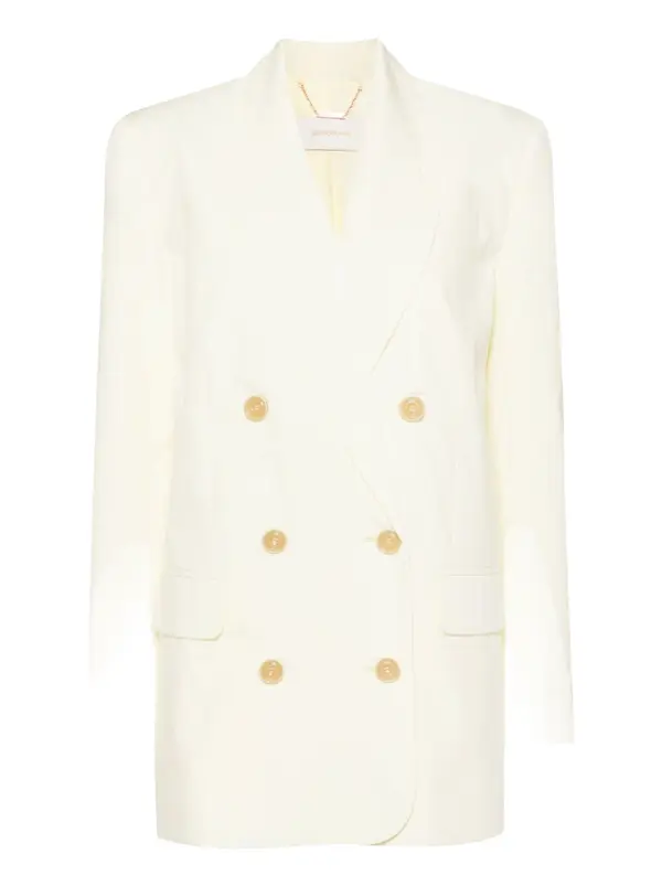 Zimmermann Double-breasted Blazer - Yellow