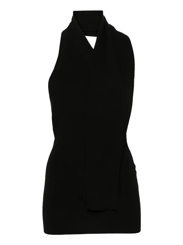 Fendi Halterneck Knit Top - Black