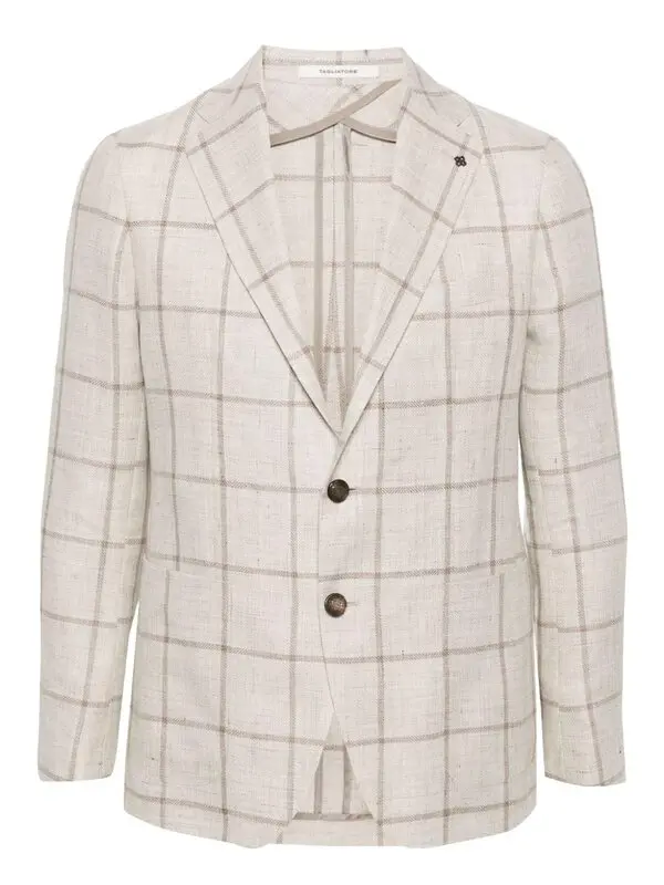 Tagliatore Check-pattern Blazer - Neutrals