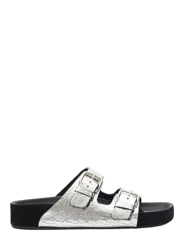 Isabel Marant Étoile Lennyo Studded Suede Sandals - Silver