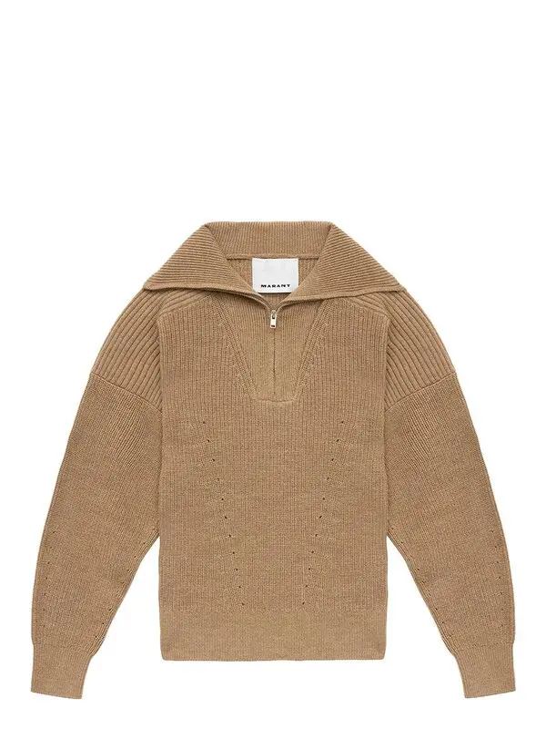 Isabel Marant Benny Ribbed Sweater - Camel