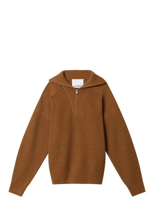Isabel Marant Benny Ribbed Sweater - Cognac