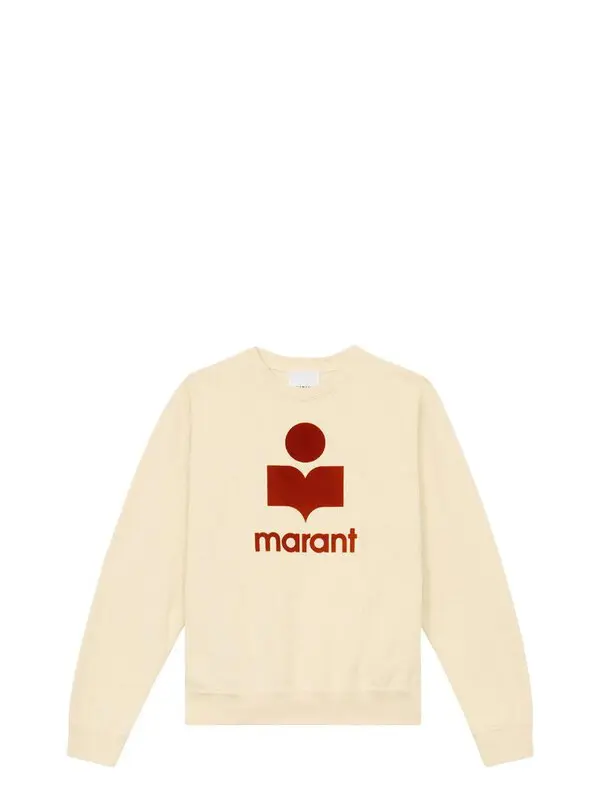 Isabel Marant Mikoy Cotton Jersey Sweatshirt - Beige/rust