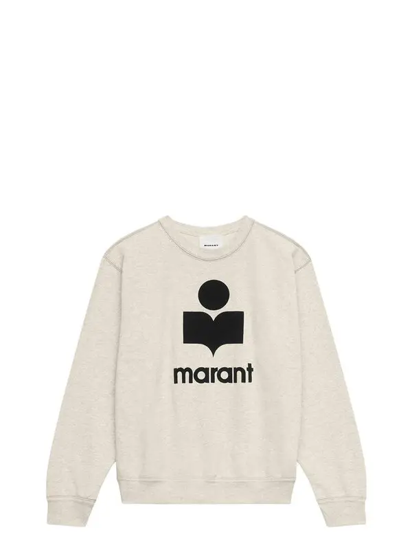 Isabel Marant Mikoy Logo Cotton Sweatshirt - Ecru