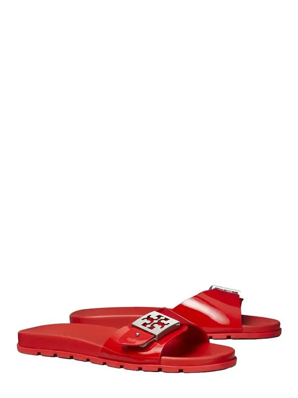 Tory Burch Mellow Slide - Lipstick Red/silver